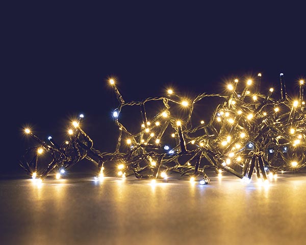 Guirlande LED Compacte - Blanc chaud & Flash Blanc pur - 18m - Blachère ...
