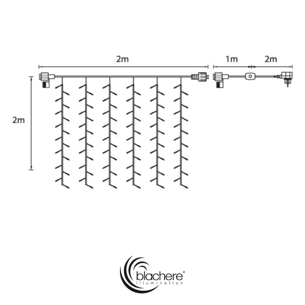 Rideau LED Classiques Connectable - Multicolore - 2m x 2m - Blachère ...